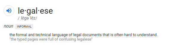 Legalese – Currituck Now
